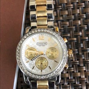 Coach Accessories | Watch Brown Monogram Leather Band | Poshmark